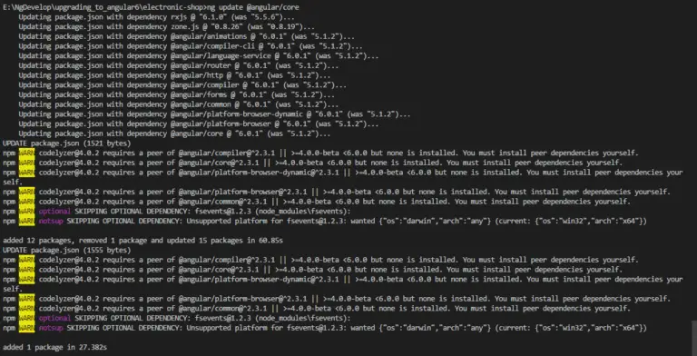 Step By Step Guide to Upgrade Angular 5 to 6